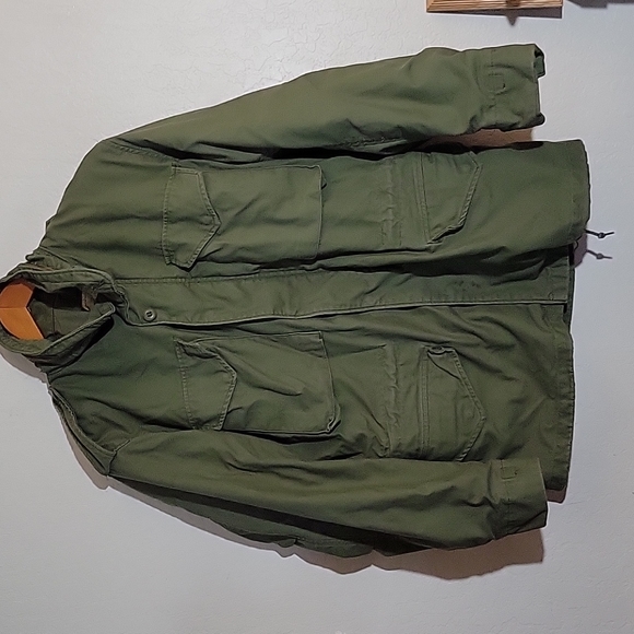 Jackets & Coats | Military Green Field Jacket Thick Small Regular ...